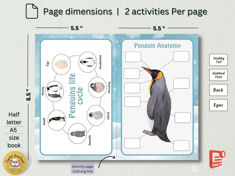 PRINTABLE Winter Mini Busy Book for Kids Toddler Learning Binder ...