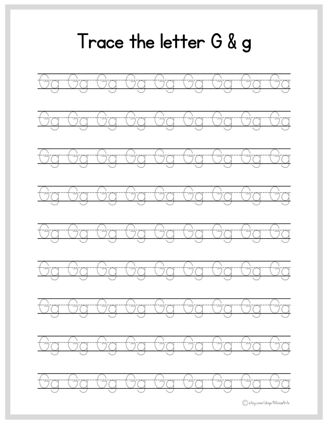 Printable Alphabet Letters Tracing 26 PDF Pages ABC Practice - Etsy