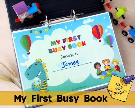 My First Busy Book Toddler Learning Binder Folder Preschool - Etsy