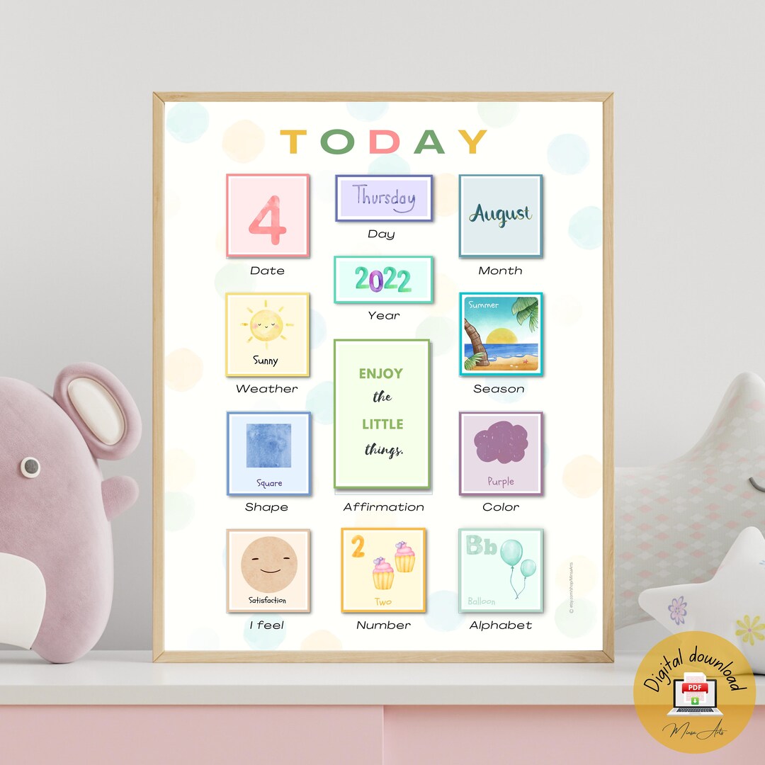 Morning Board Calendar Circle Time Board Homeschool Calendar Board Days ...