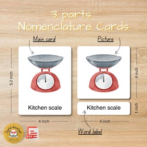 Kitchen Appliances Flashcards Watercolor Kitchen Utensil Nomenclature ...