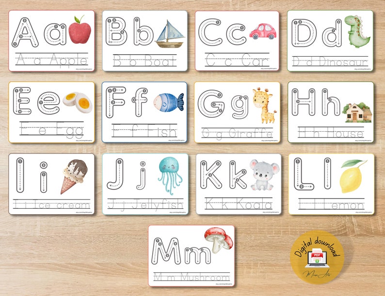 Alphabet Play Doh Printable Mats Preschool ABC Playdough - Etsy