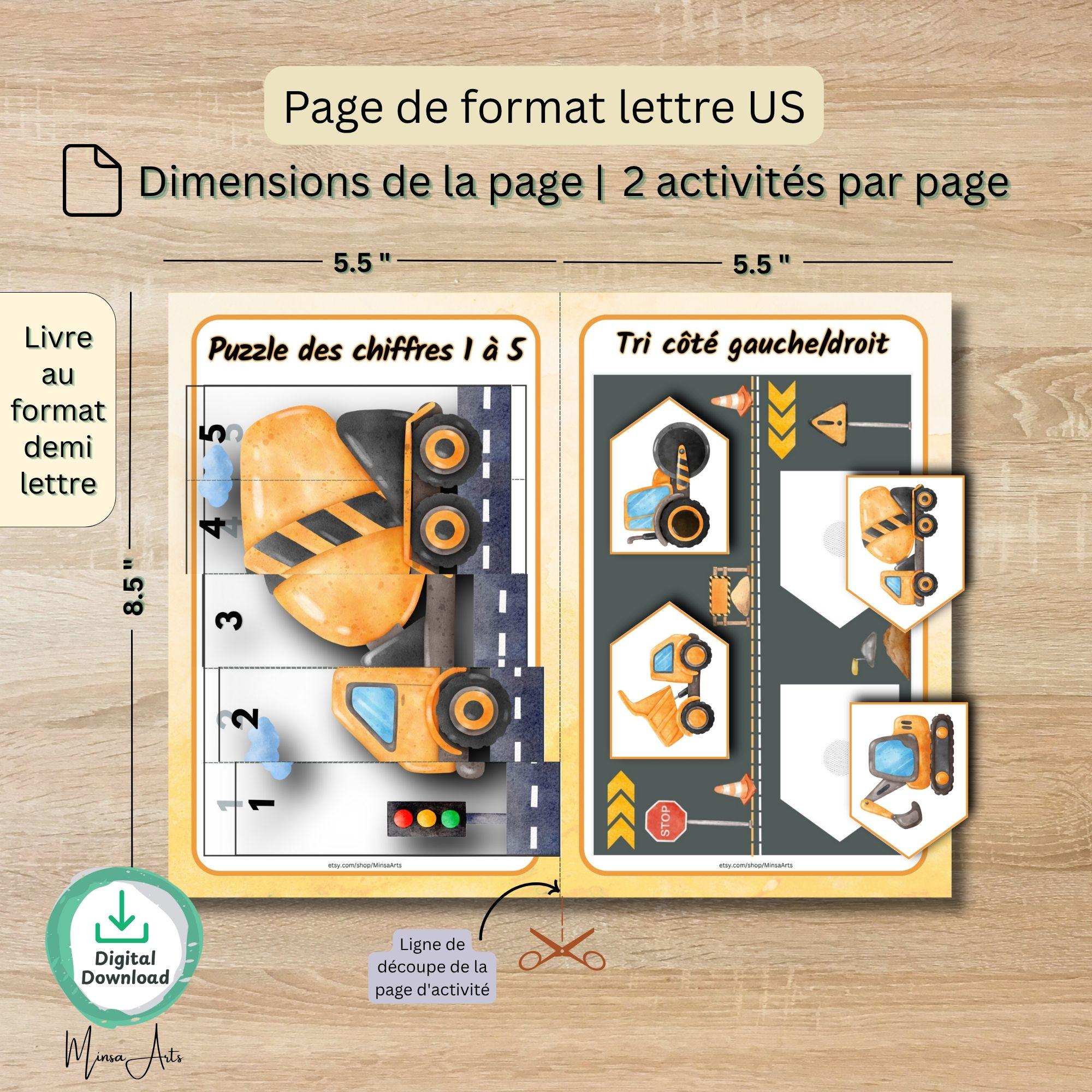 Construction Vehicle Busy Book: Montessori Learning Activities (PDF ...