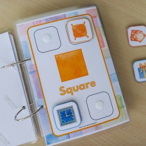 Shapes Mini Busy Book: Montessori Learning Toy (printable) - Etsy