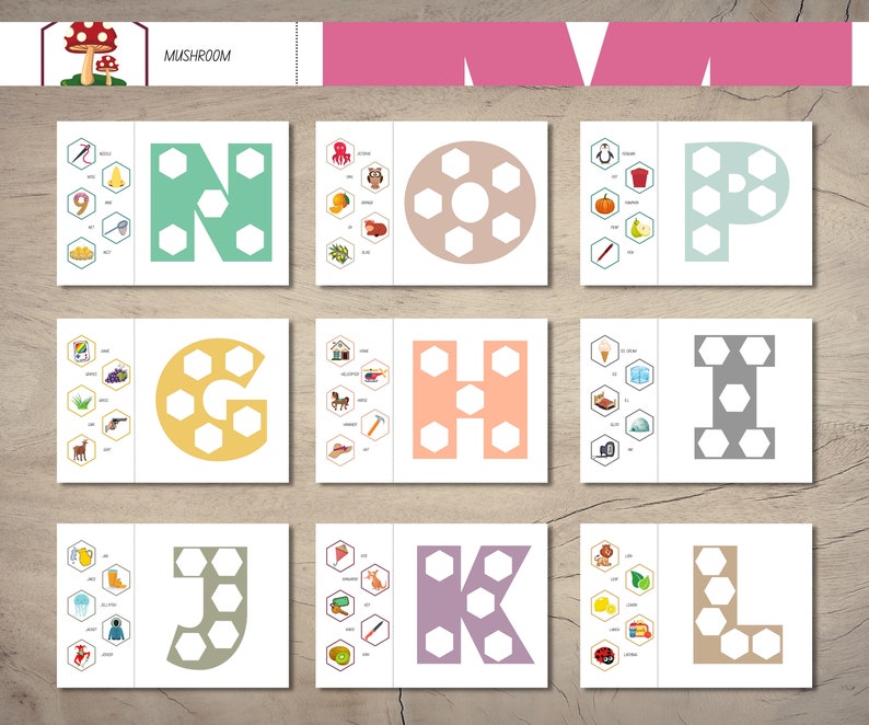 Alphabet Matching Game: Toddler ABC Learning Activity (digital Download ...