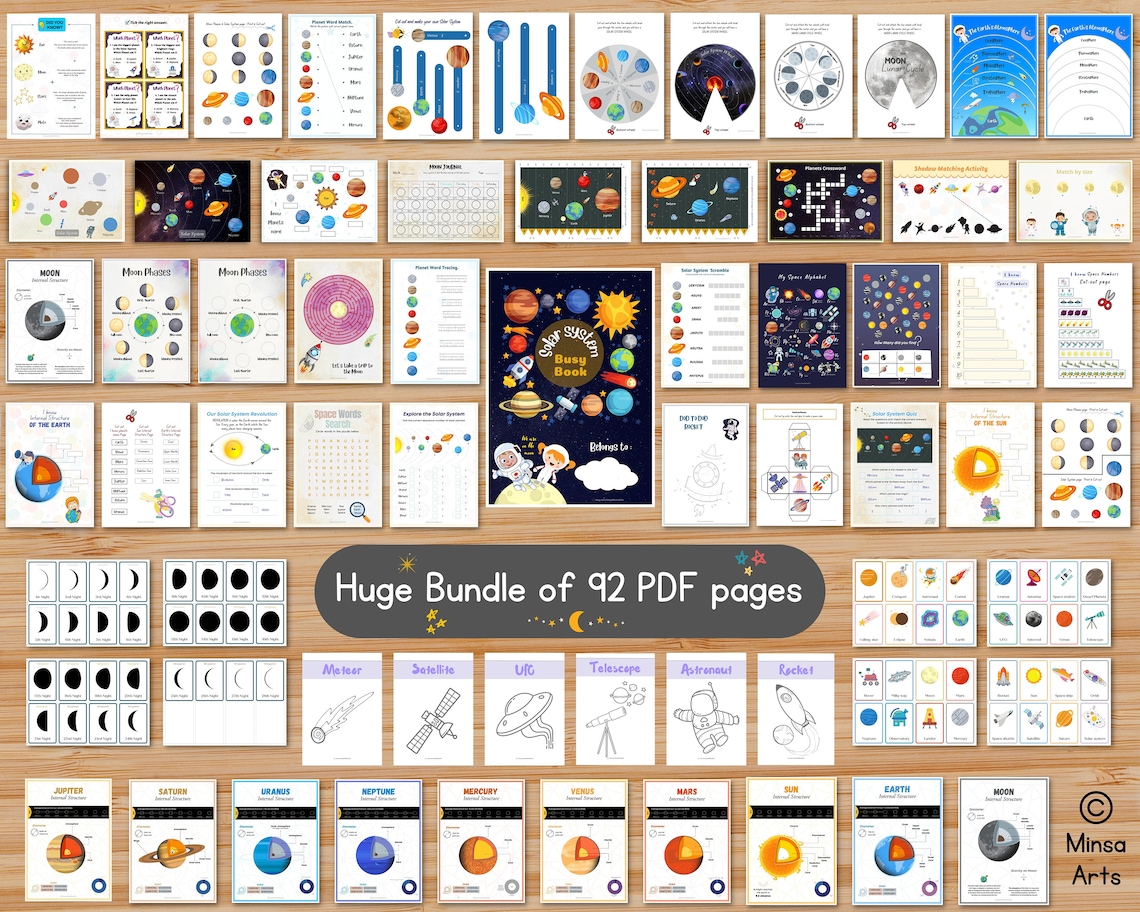 Solar System Busy Book Space Printable Busy Book Preschool - Etsy Canada