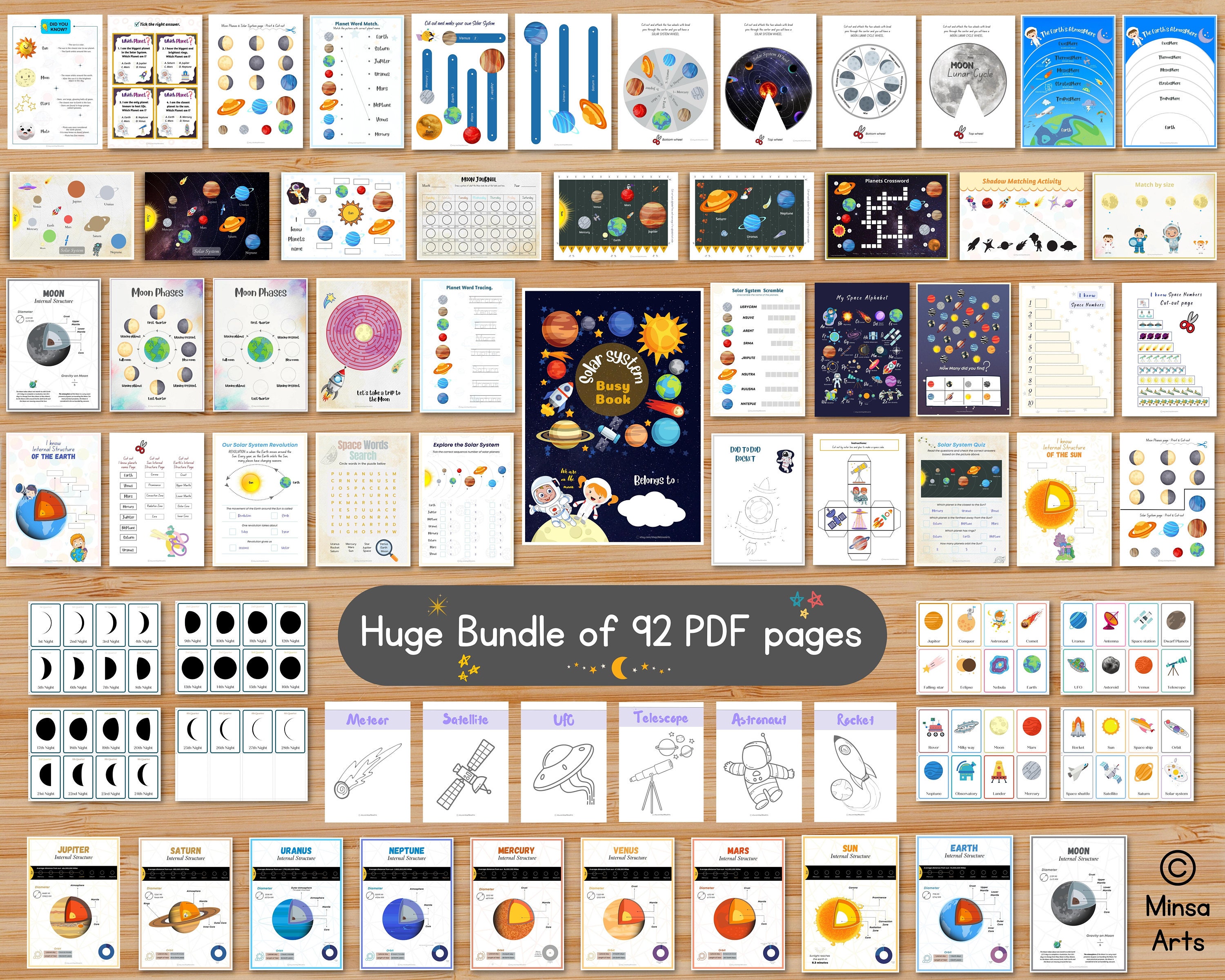 Solar System Busy Book Space Printable Busy Book Preschool - Etsy Canada