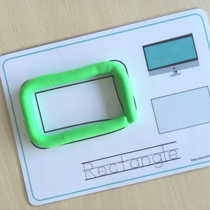 Printable Shapes Play Dough Mats for Kids Playdough Toddler Activity ...