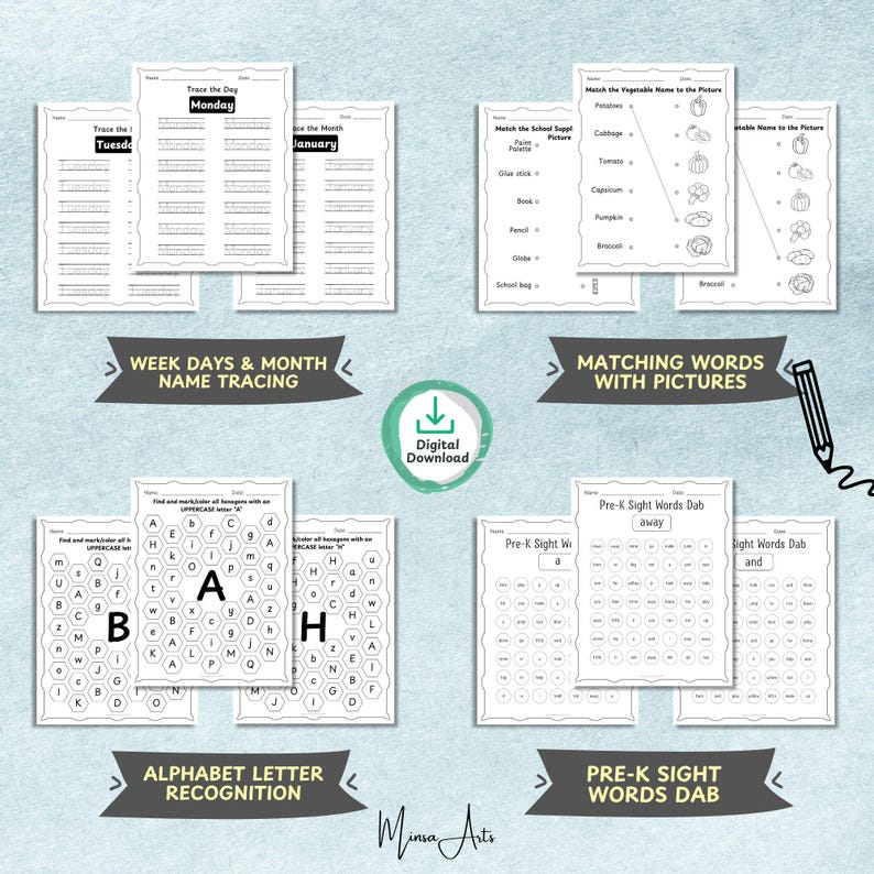 Printable Full Year Preschool Curriculum Worksheets With Lesson Plans ...