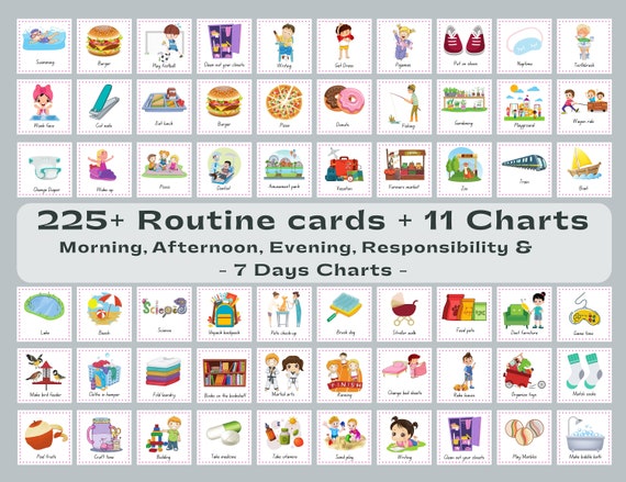 Bedtime Routine Chore Chart Daily Routine Chart Toddler - Etsy
