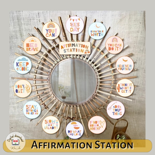 Affirmation Mirror Printables - Etsy