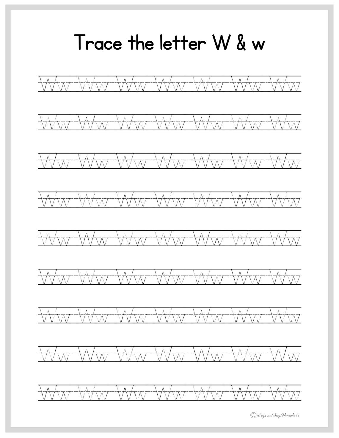 Printable Alphabet Letters Tracing 26 PDF Pages ABC Practice - Etsy