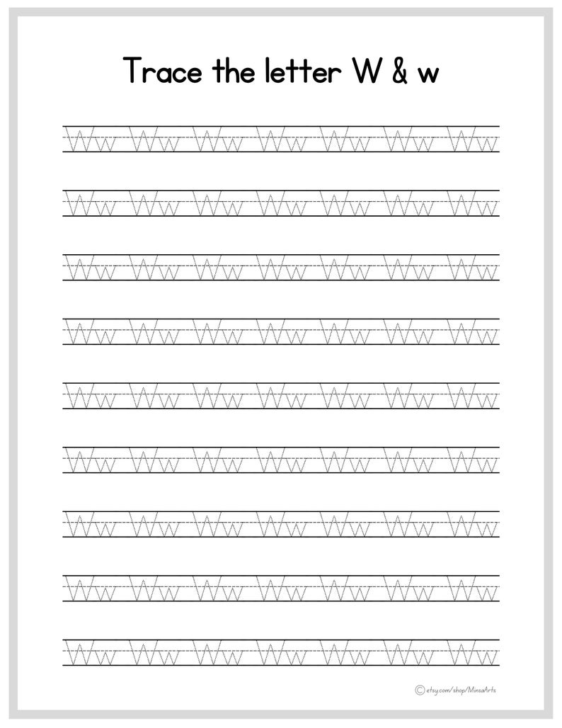 Printable Alphabet Letters Tracing 26 PDF Pages ABC Practice - Etsy