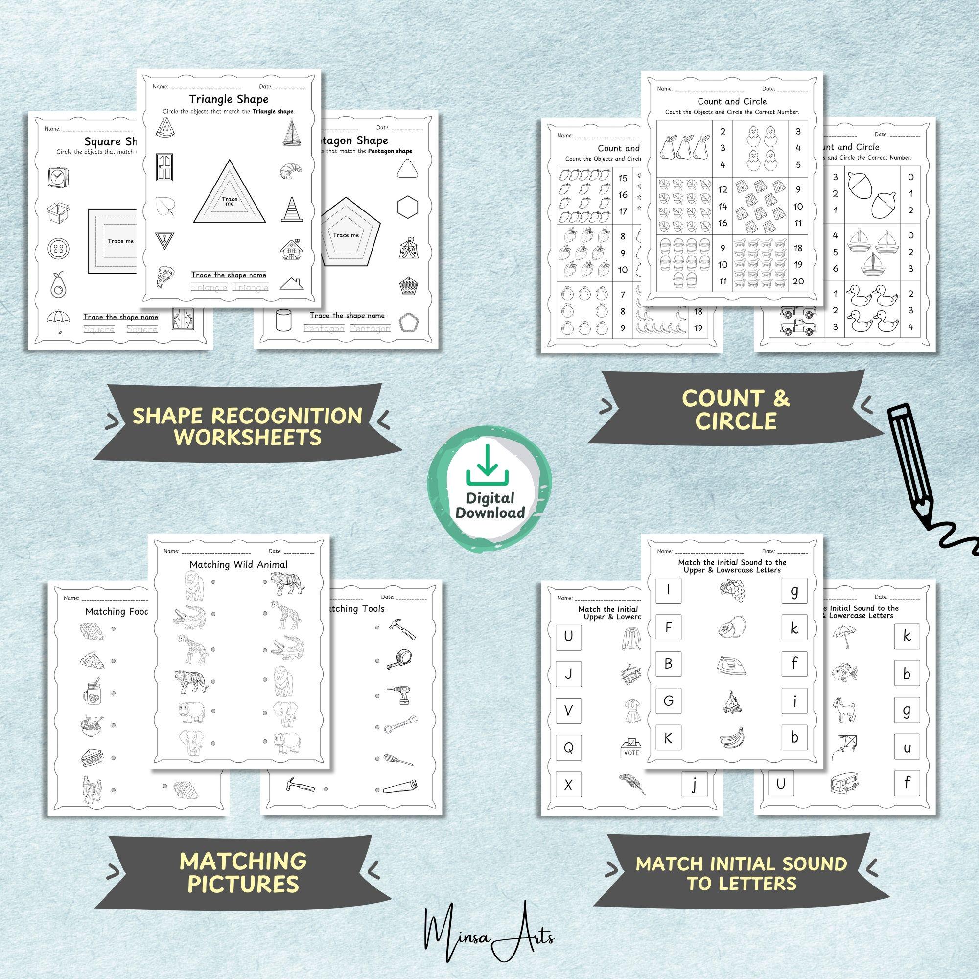 Printable Full Year Preschool Curriculum Worksheets With Lesson Plans ...