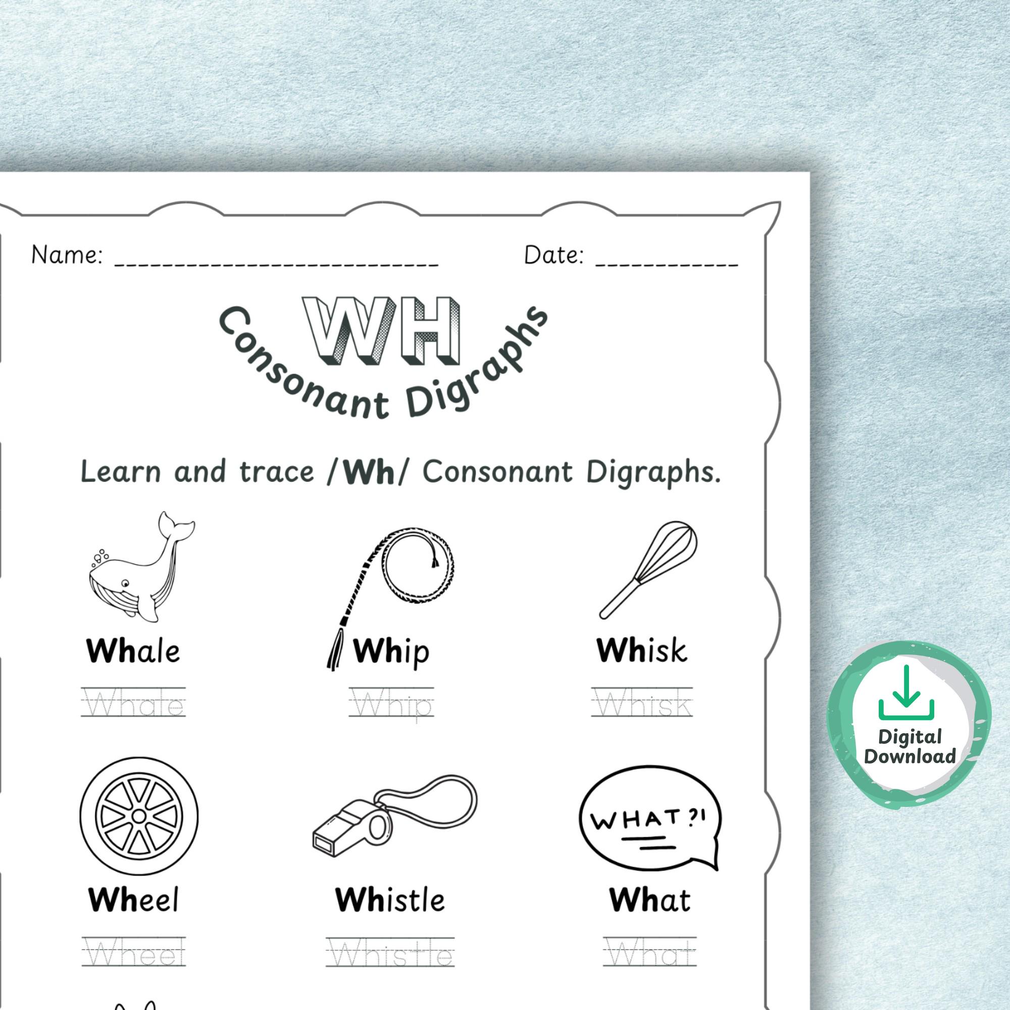 Printable Phonics Worksheets for Kids | Digraphs & Sound Blends PDF ...