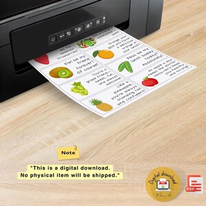 Adorable Lunch Box Notes Cards for Kids PRINTABLE Positive Affirmation ...