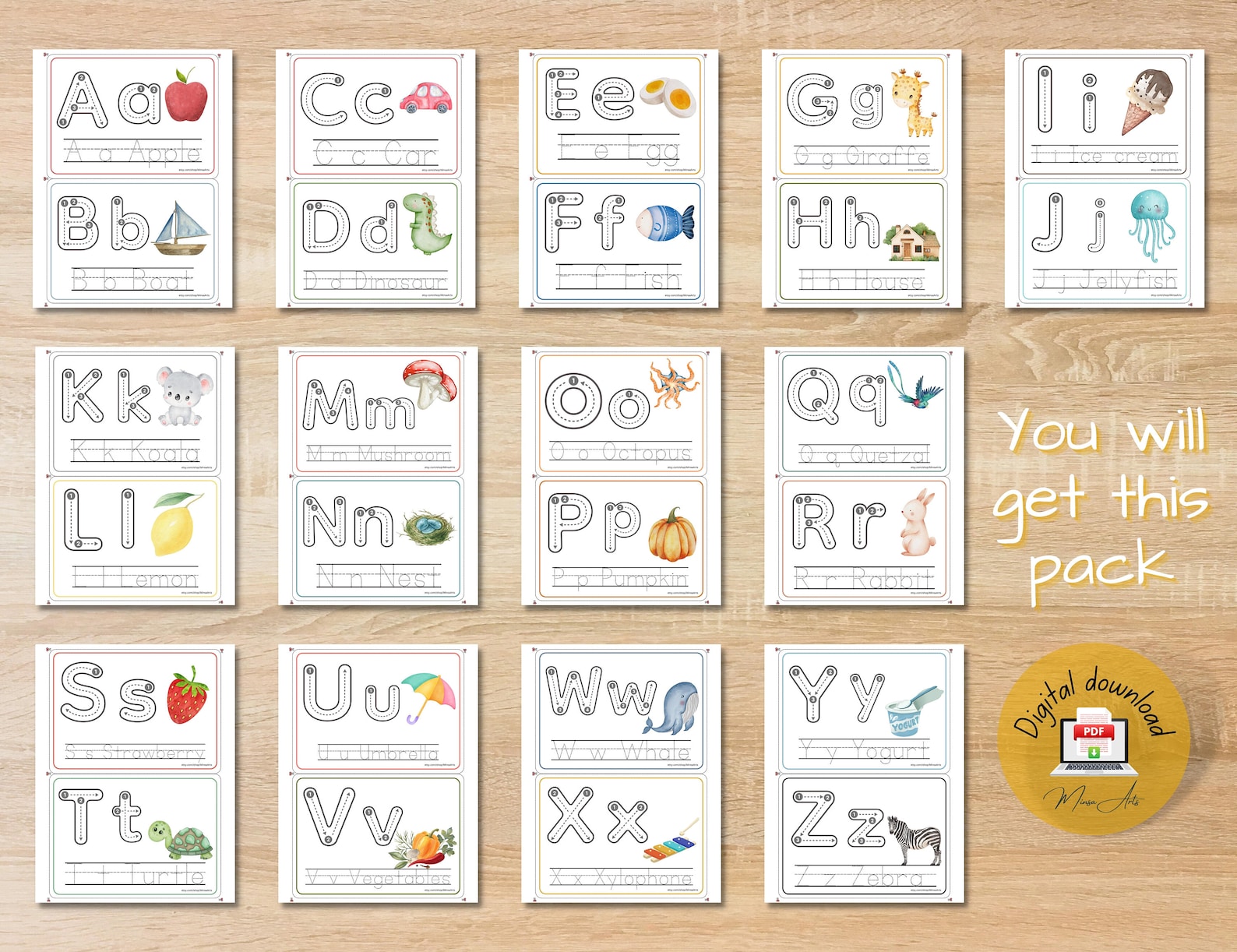 Alphabet Play Doh Printable Mats Preschool ABC Playdough - Etsy