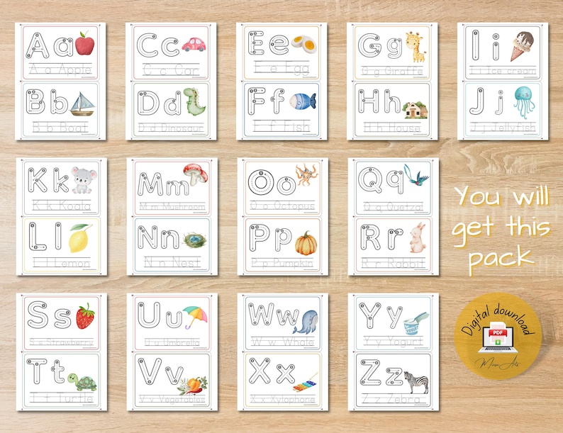 Alphabet Play Doh Printable Mats Preschool ABC Playdough - Etsy