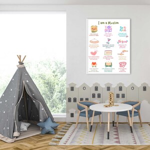 PRINTABLE Islamic Affirmations Poster for Muslim Kids, Positive I Am ...
