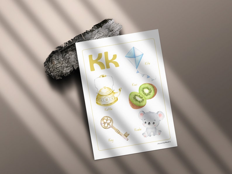 Watercolor Alphabet Poster Classroom ABC Poster Preschool - Etsy