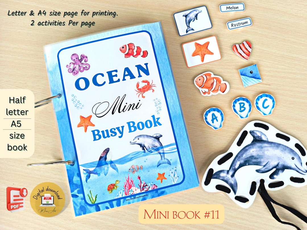 Interactive Ocean Mini Busy Book for Kids -PRINTABLE Toddler Sea ...