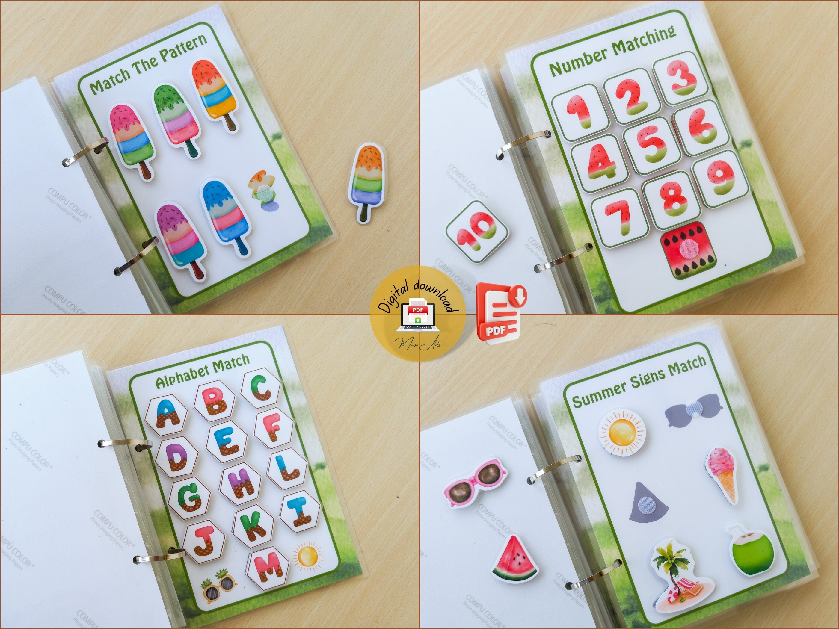 Summer Toddler Busy Book: Printable Travel Activities (PDF Download A4 ...