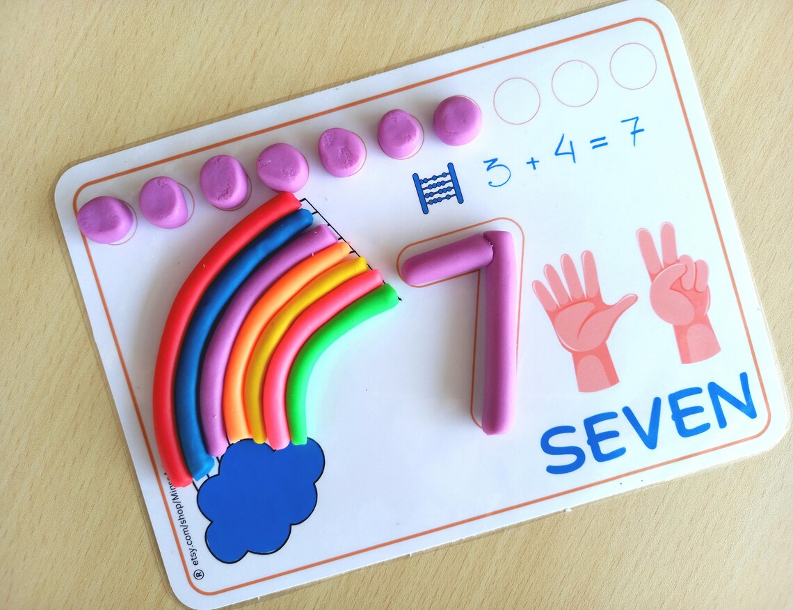 Numbers 1-10 Playdough Printable Mats Preschool Play Doh - Etsy