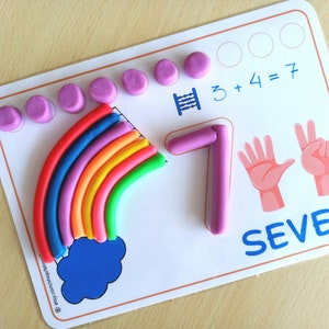 Numbers 1-10 Playdough Printable Mats | Preschool Play Doh Activities ...