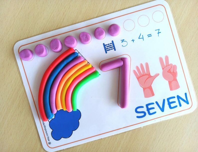 Numbers 1-10 Playdough Printable Mats Preschool Play Doh - Etsy