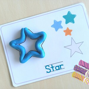 Printable Shapes Play Dough Mats for Kids Playdough Toddler Activity ...