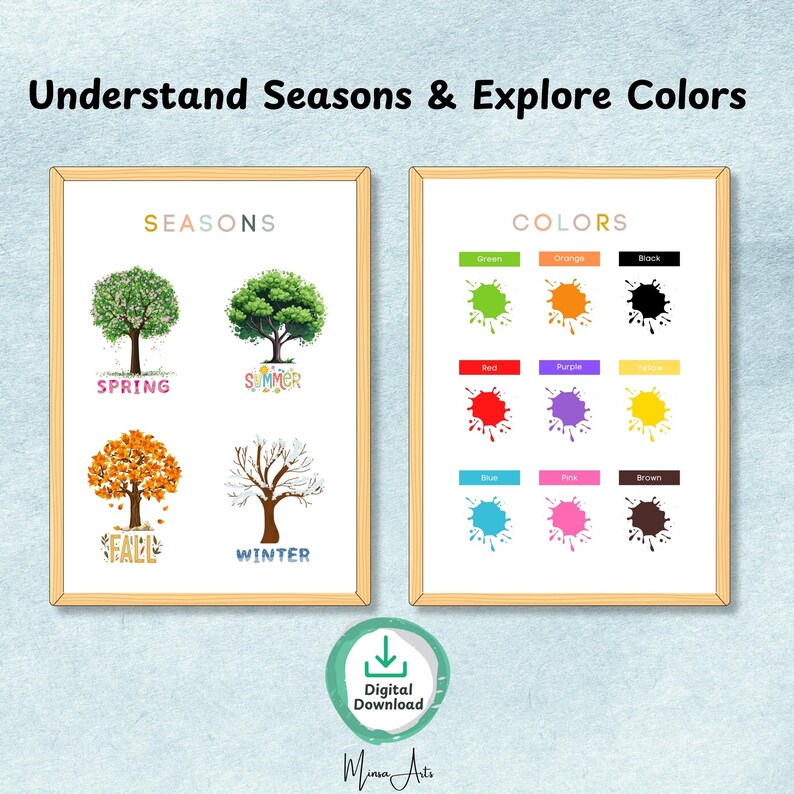 Educational Posters for Kids: Alphabet, Numbers, Solar System (PDF) - Etsy
