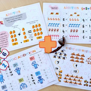 Math Busy Book Kindergarten Math Activities, Learning Busy Binder Maths ...