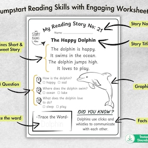 Engaging Kindergarten Reading Worksheets Fun Phonics, Vocabulary, and ...