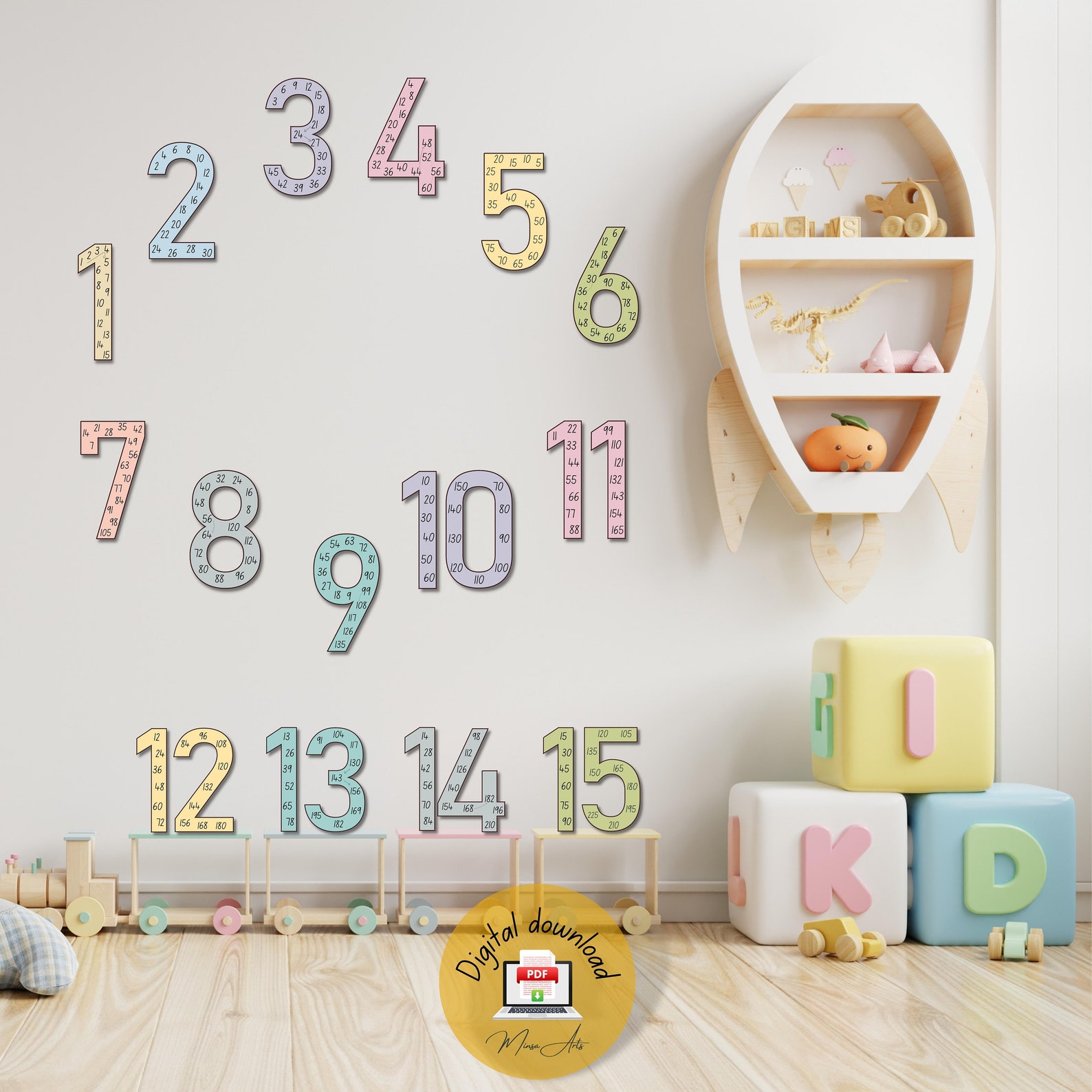 NEUTRAL Skip Counting Large Number Display and Posters | Math ...