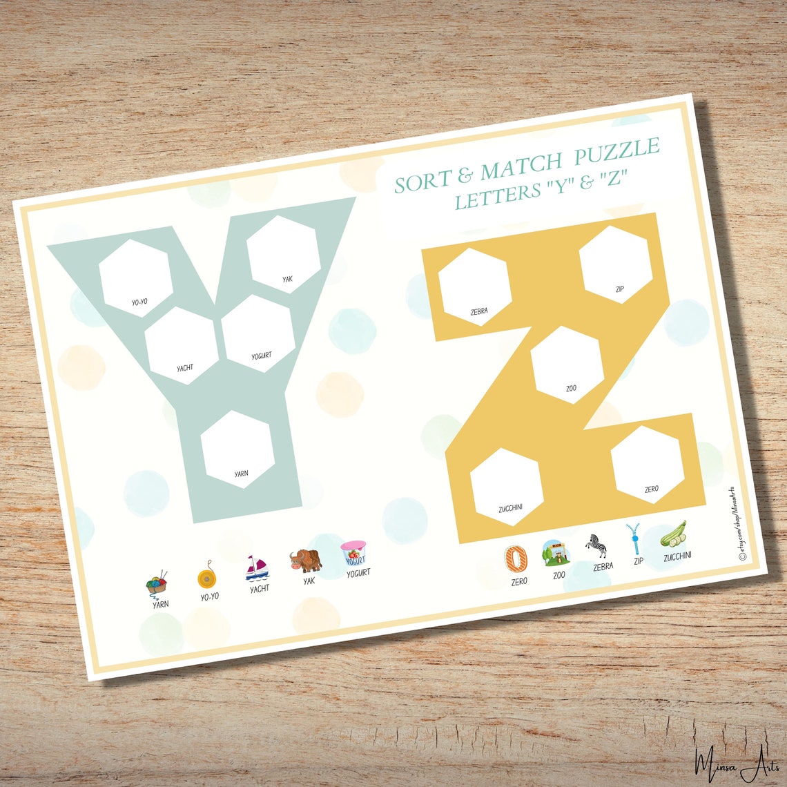 Alphabet Matching & Sorting Activity Toddler Beginning Sounds | Etsy