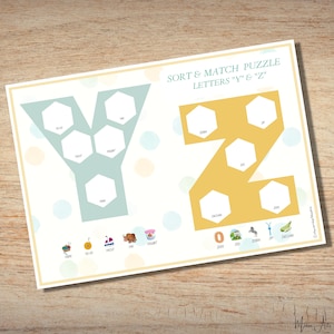 Alphabet Matching & Sorting Activity Toddler Beginning Sounds Alphabet ...