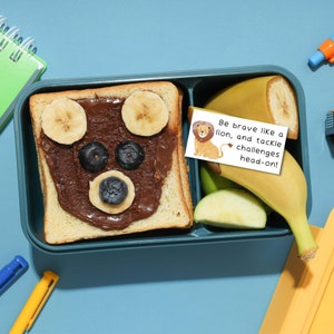 Adorable Lunch Box Notes Cards for Kids PRINTABLE Positive Affirmation ...