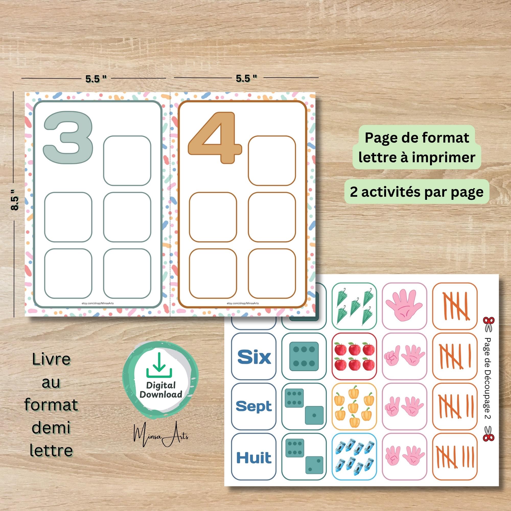 Montessori Number Busy Book: Printable Toddler Learning Game (PDF ...