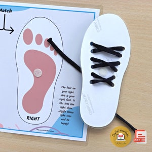 Kids Shoe Tying Practice PRINTABLE | Learn to Tie Shoelaces | Lacing ...