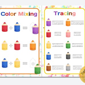 Colors Mini Busy Book for Toddlers #6 | Printable Sorting Matching ...