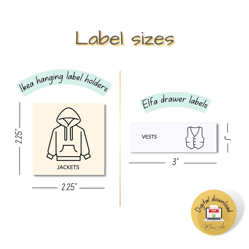 Dresser Drawer Label Printable Kids Clothing Trofast Label - Etsy