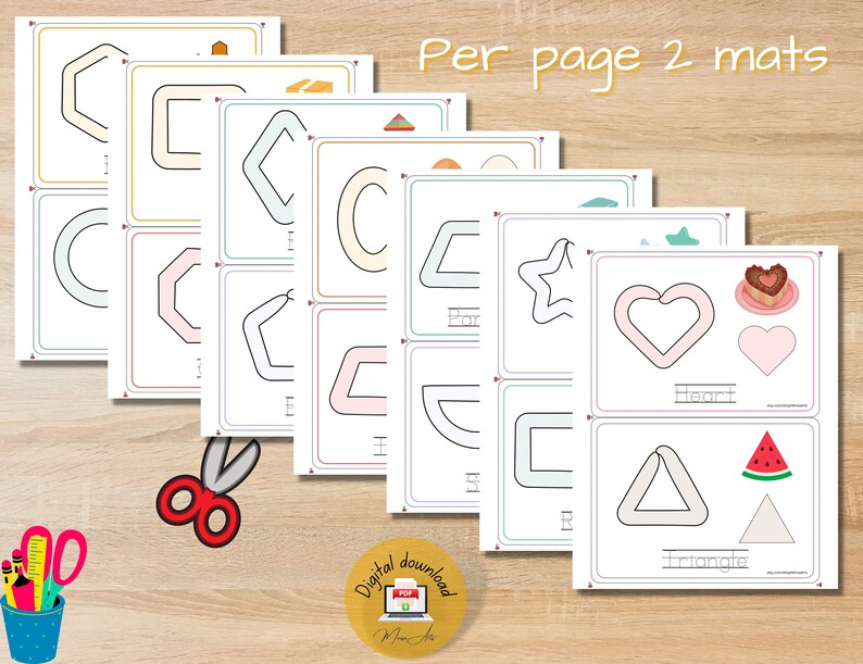 Printable Shapes Play Dough Mats for Kids Playdough Toddler Activity ...