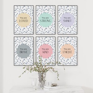 Positive Affirmations for Kids Printable, Motivational Wall Art for ...