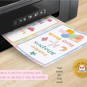 Shapes Mini Busy Book: Montessori Learning Toy (printable) - Etsy