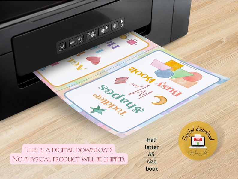 Shapes Mini Busy Book: Montessori Learning Toy (printable) - Etsy