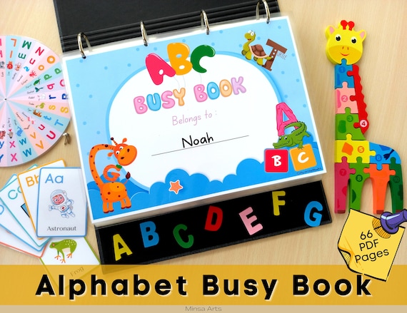 Alphabet Busy Book ABC Quiet Book Toddle Learning Binder - Etsy