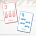 Watercolor 1-20 Numbers Flashcards Preschool Math Homeschool Counting ...