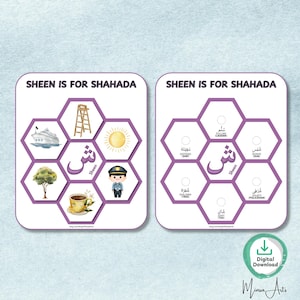 Printable Arabic Alphabet Sort and Match Activity | Islamic Learning ...