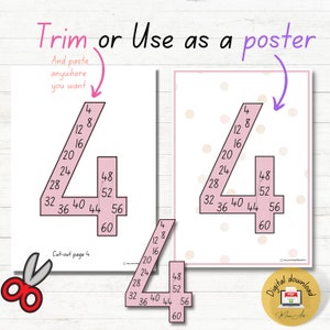 NEUTRAL Skip Counting Large Number Display and Posters | Math ...