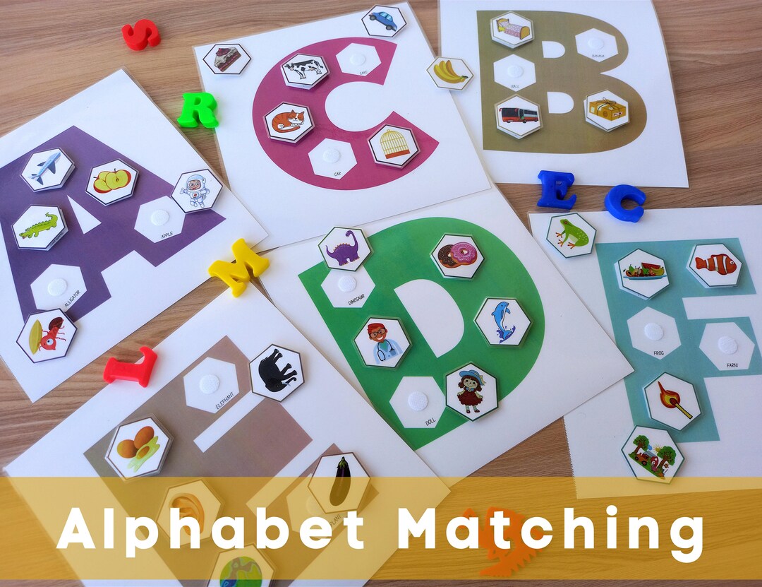 Alphabet Matching Game: Toddler ABC Learning Activity (digital Download ...